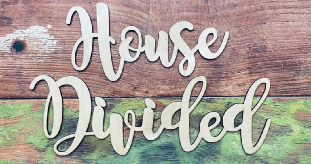 House Divided Sign Craft Cutout Wall Hanger Door Hanger - Etsy