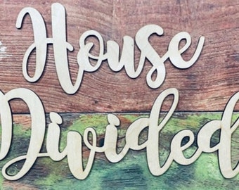House Divided Sign - Etsy