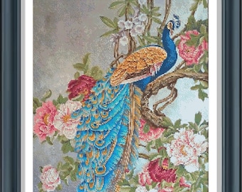 Peacock Digital Cross Stitch Pattern PDF - Etsy