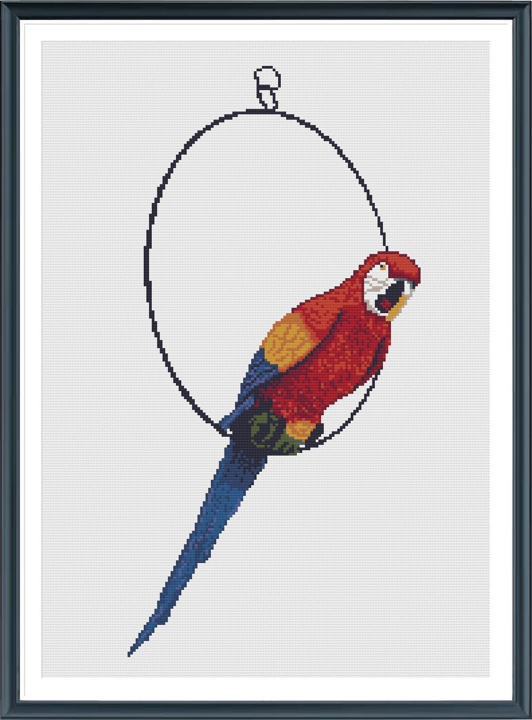 Parrot Cross Stitch Pattern, Bird Cross Stitch Pattern, Pdf ...