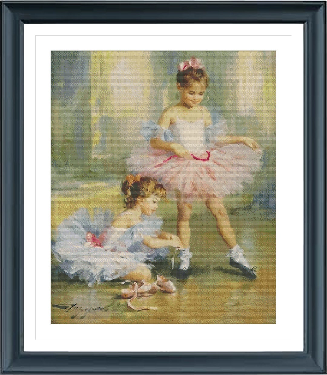 Ballerina Cross Stitch Pattern, Ballet Girls Cross Stitch, Little ...