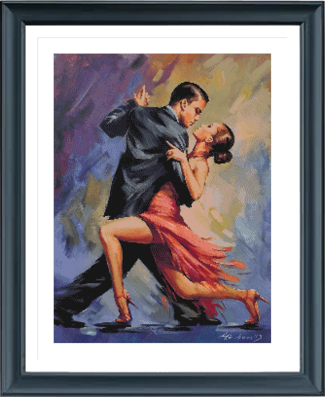Tango Cross Stitch Pattern, Couple Dancing Tango Cross Stitch, Pdf ...