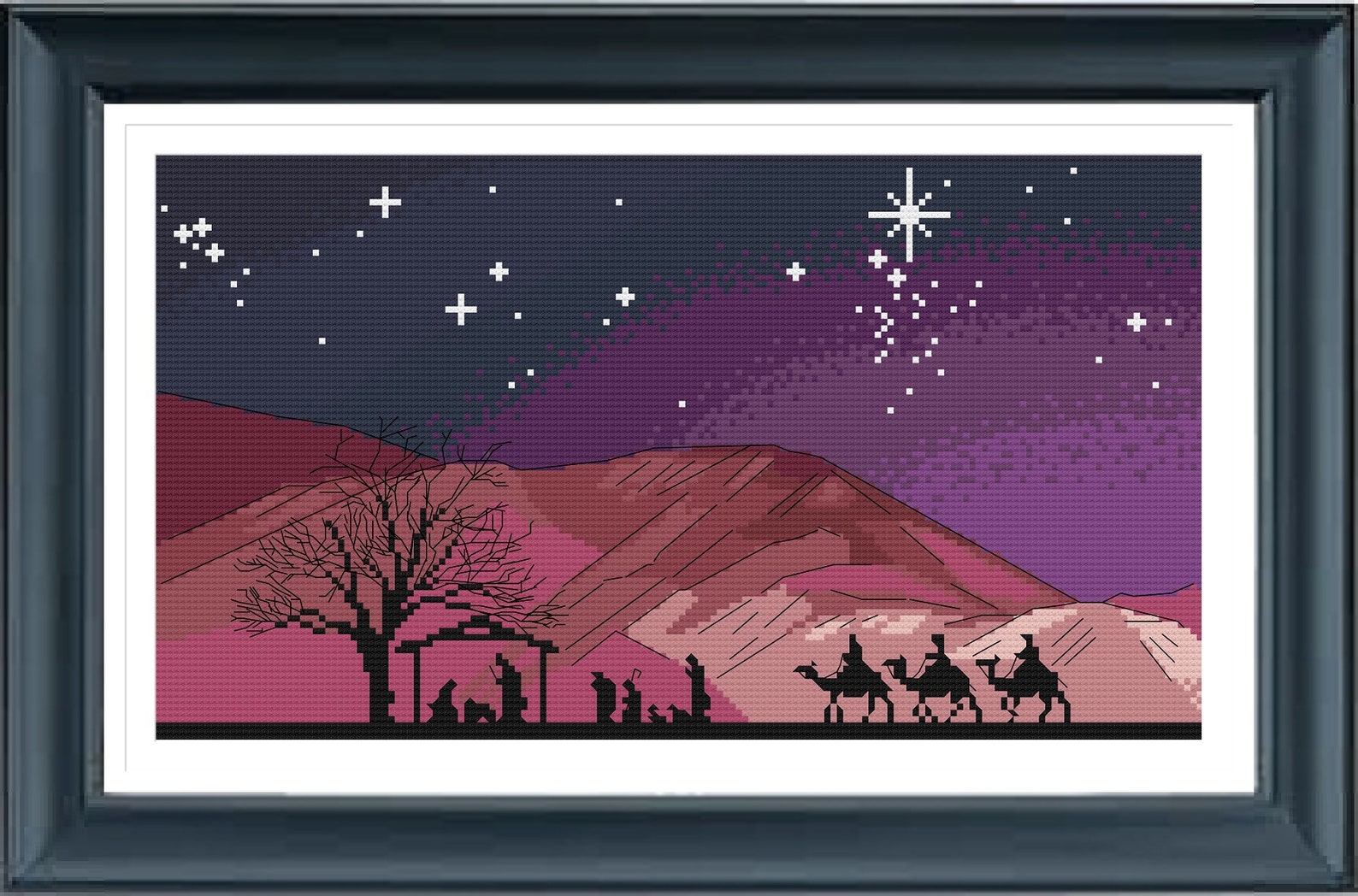Nativity Cross Stitch Pattern, Holy Night Cross Stitch, Religious Cross ...