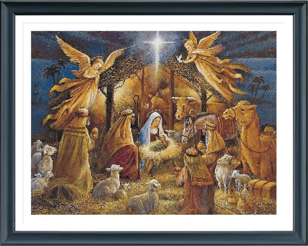 Nativity Cross Stitch Pattern, Jesus Cross Stitch Pattern, Religious ...