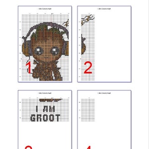 Baby Groot Cross Stitch Pattern, I Am Groot Cross Stitch Pattern, Pdf, Instant Download - Etsy
