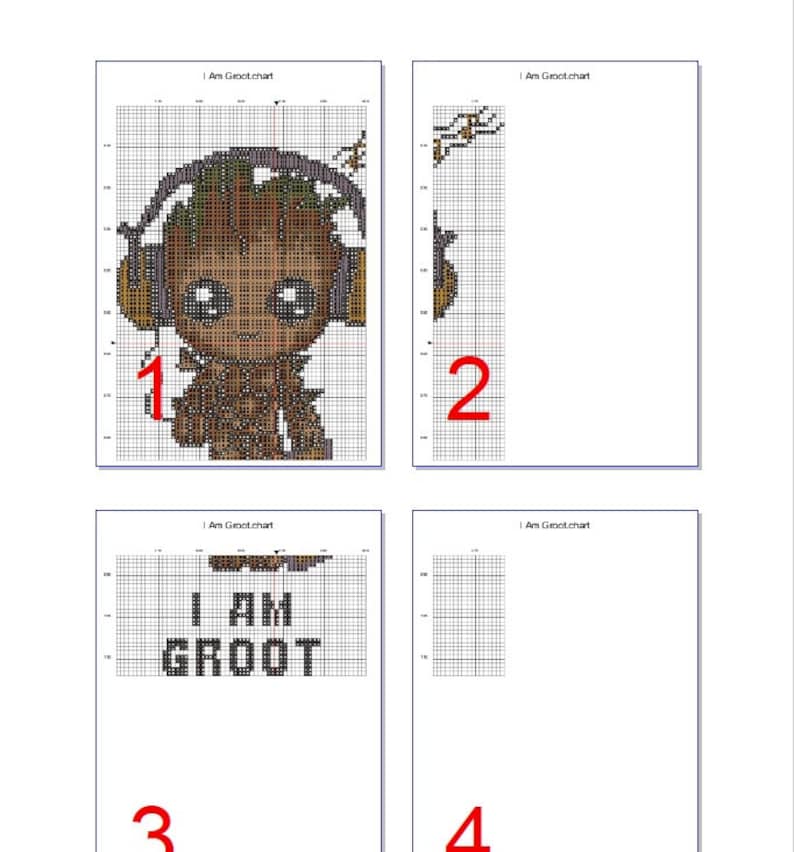 Baby Groot Cross Stitch Pattern I Am Groot Cross Stitch - Etsy