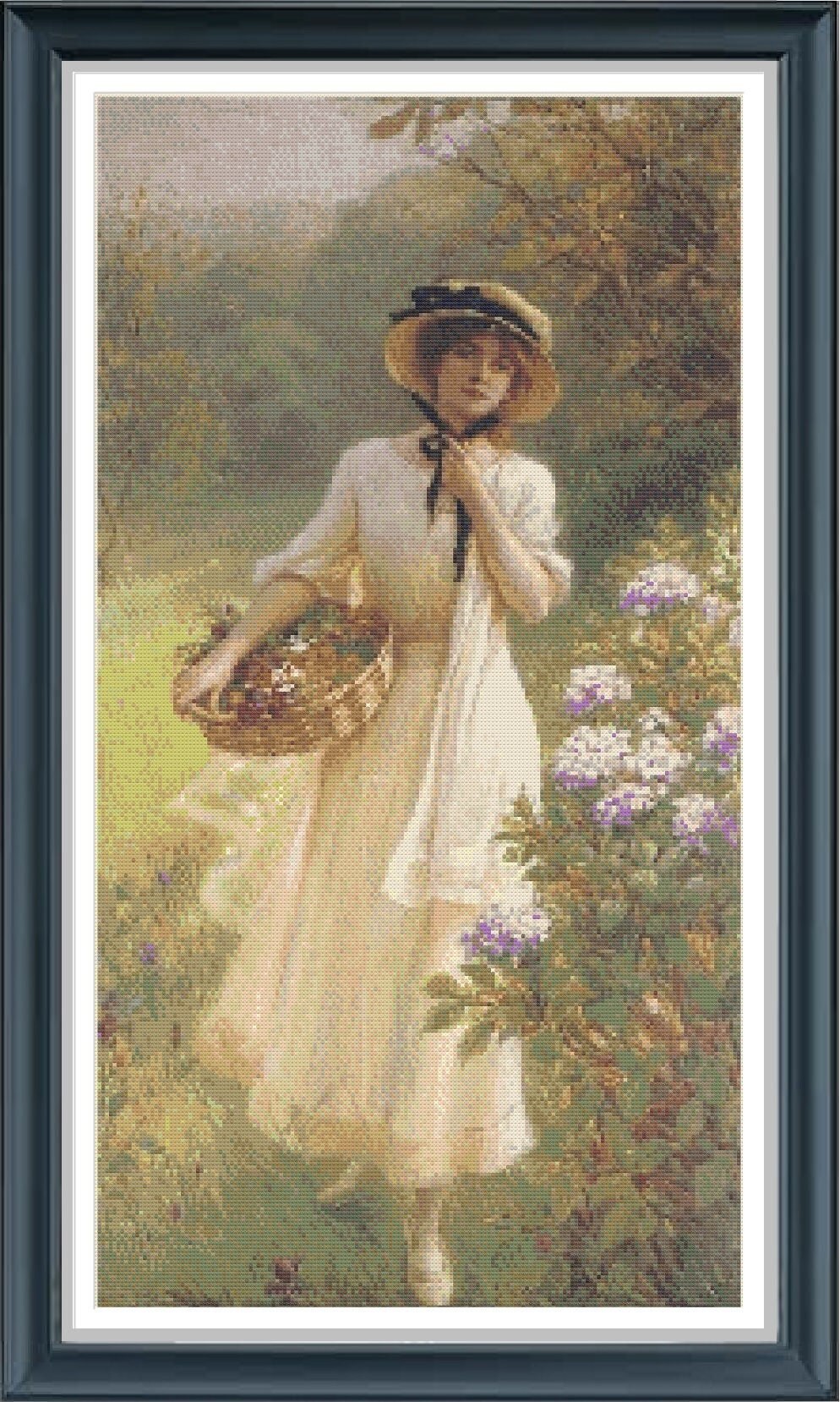 Victorian Lady Cross Stitch Pattern, Pdf File, Instant Download - Etsy