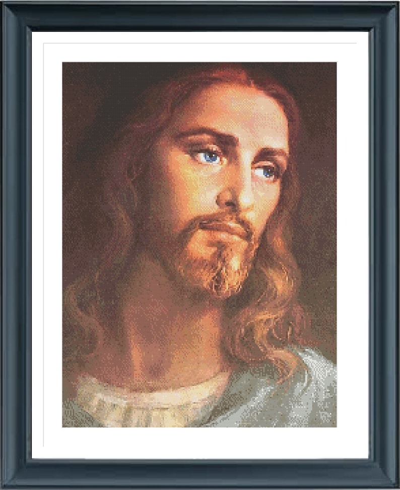 Jesus Christ Cross Stitch Pattern Jesus Portret Cross Stitch - Etsy