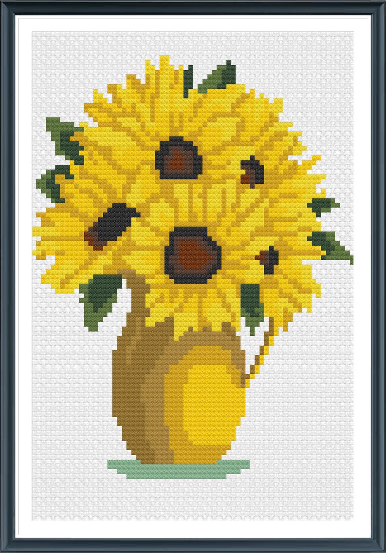 Sunflowers Cross Stitch Pattern Flowers Cross Stitch Pattern - Etsy