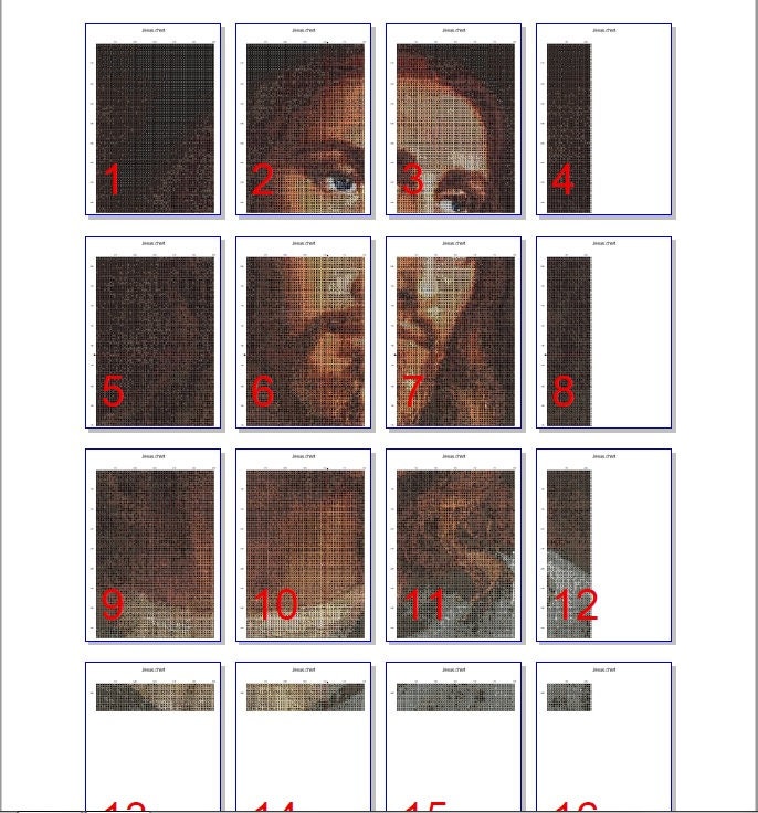 Jesus Christ Cross Stitch Pattern Jesus Portret Cross Stitch - Etsy