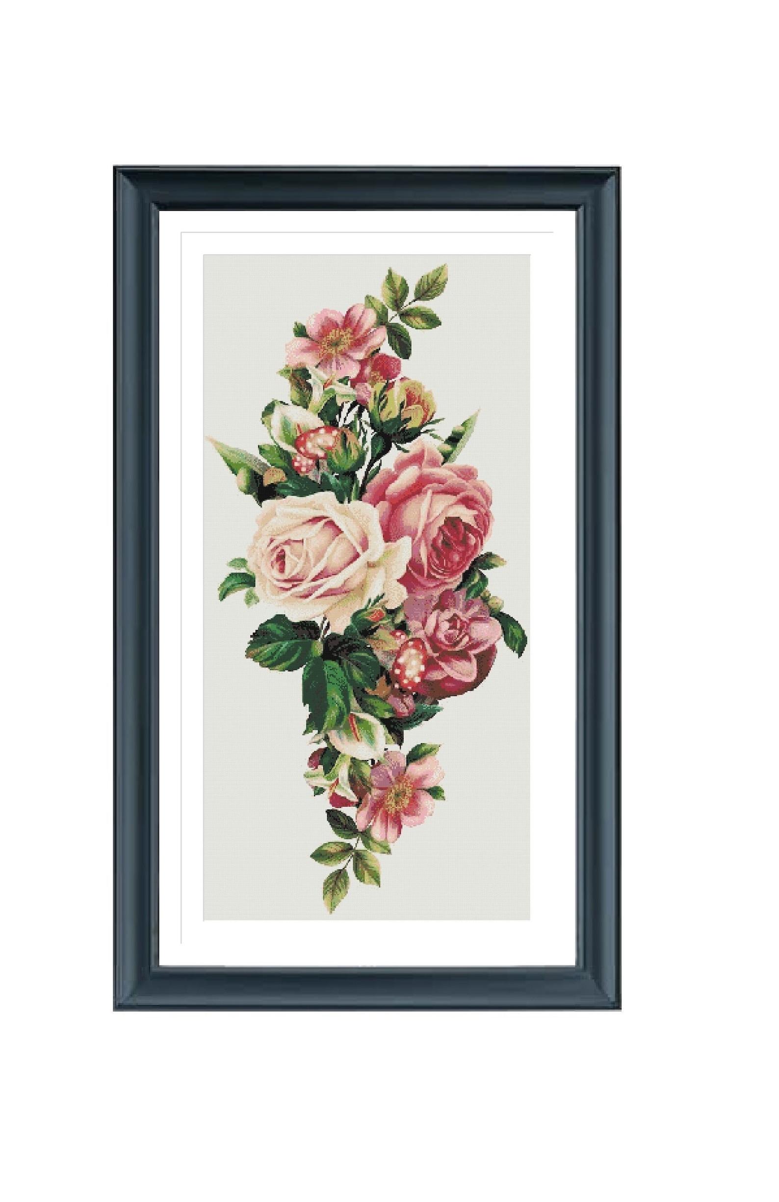 Roses Cross Stitch Pattern Flowers Cross Stitch Pattern Rose - Etsy