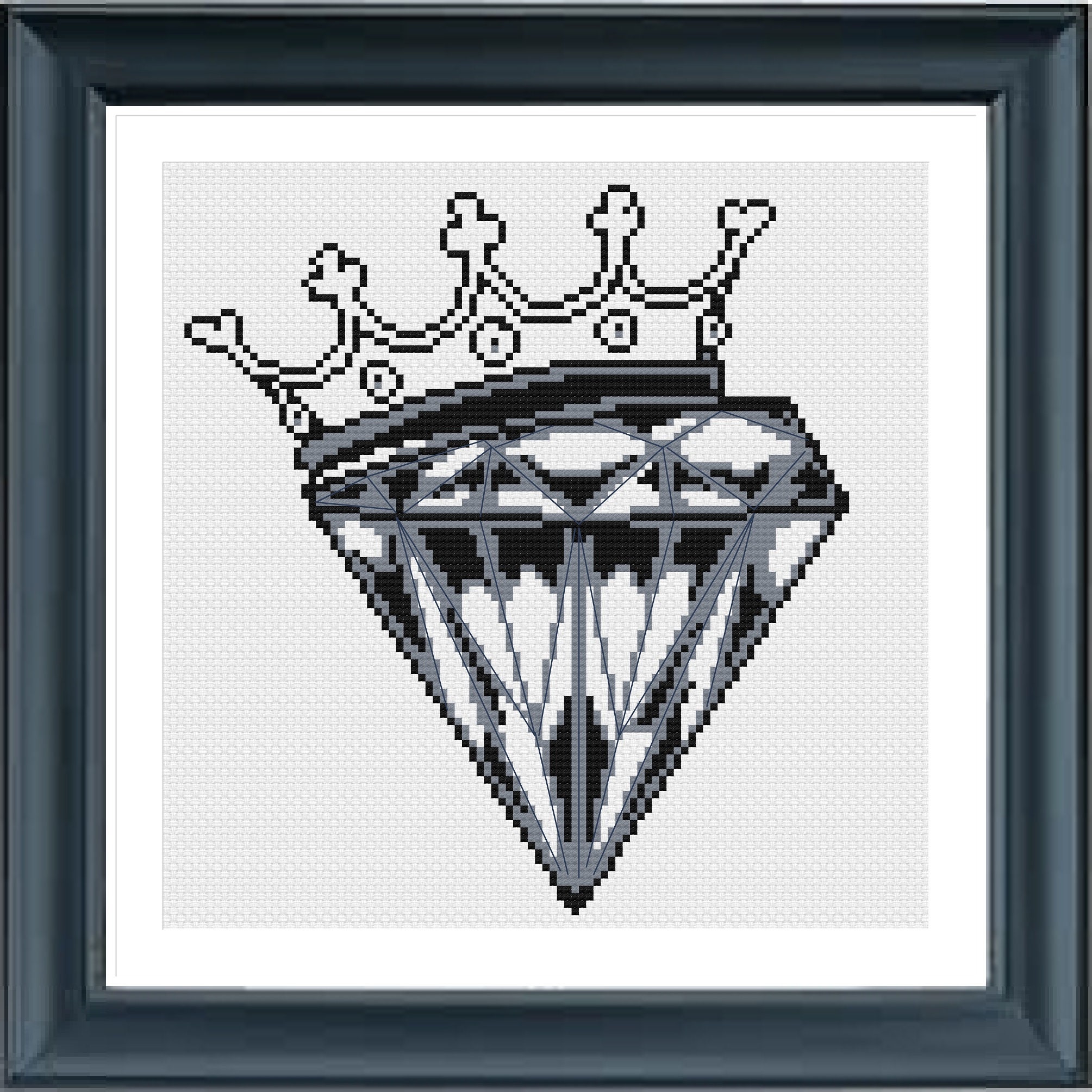 Diamond Cross Stitch Pattern Birthstone Cross Stitch April - Etsy