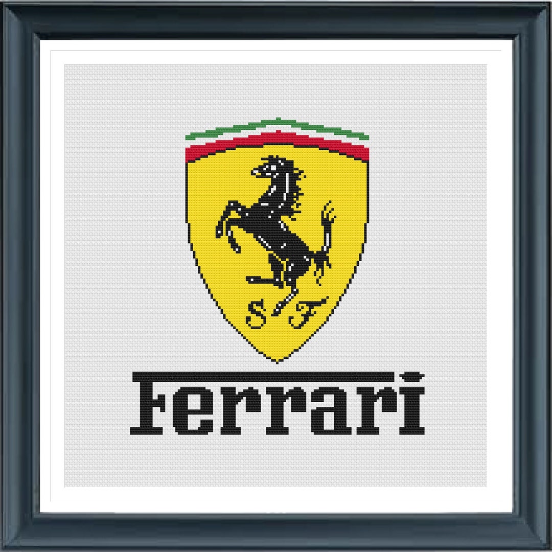 Auto Logo Cross Stitch Pattern, Italian Car, Sport Car Cross Stitch ...