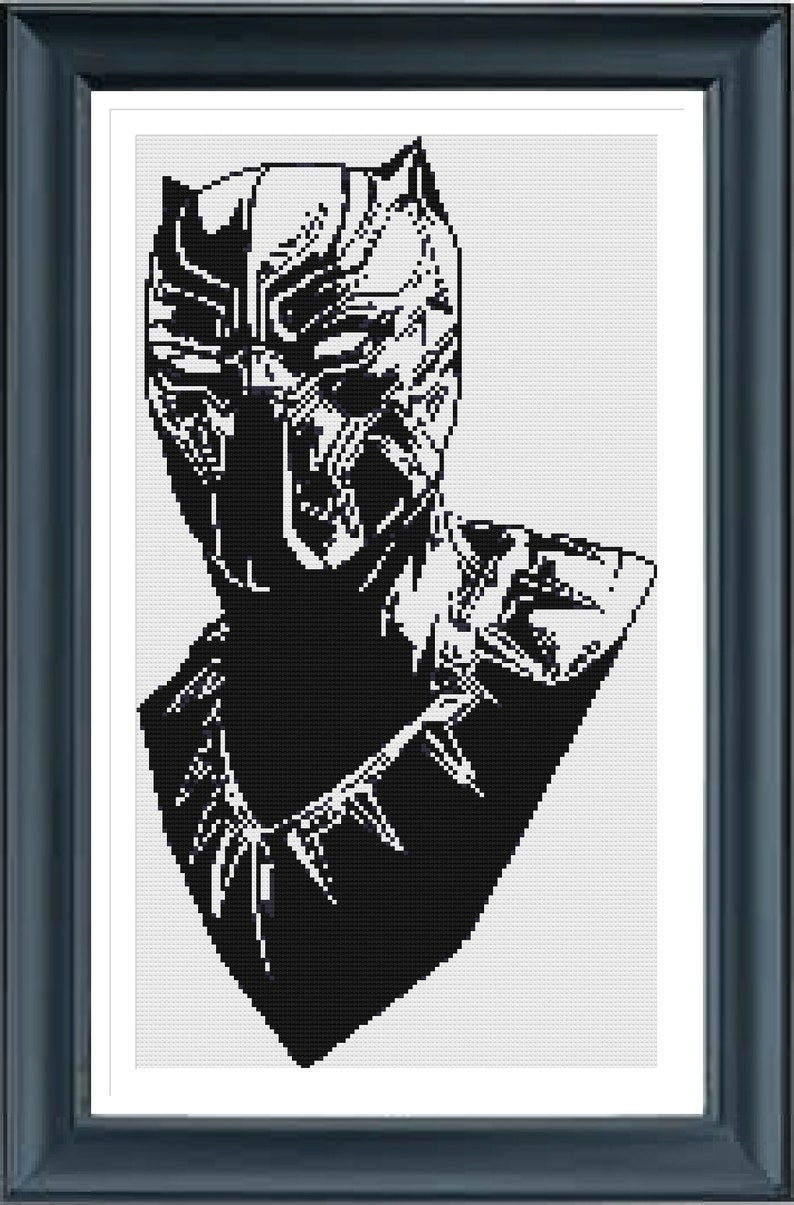 Black Panther Cross Stitch Pattern 2, Wakanda forever stitch ...
