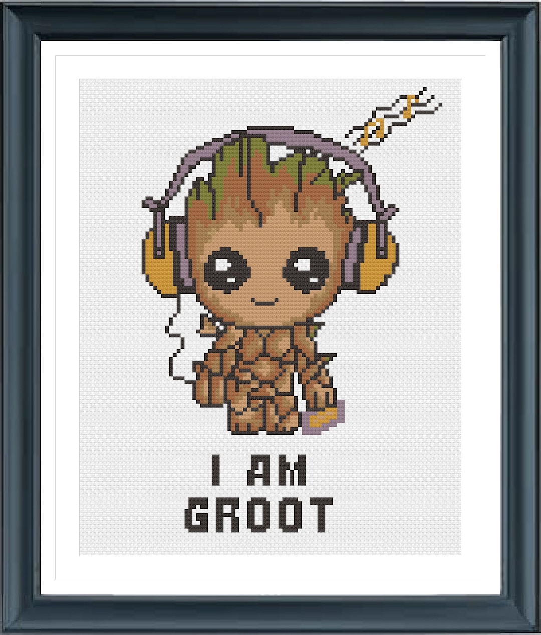 Baby Groot Cross Stitch Pattern, I Am Groot Cross Stitch Pattern, Pdf ...