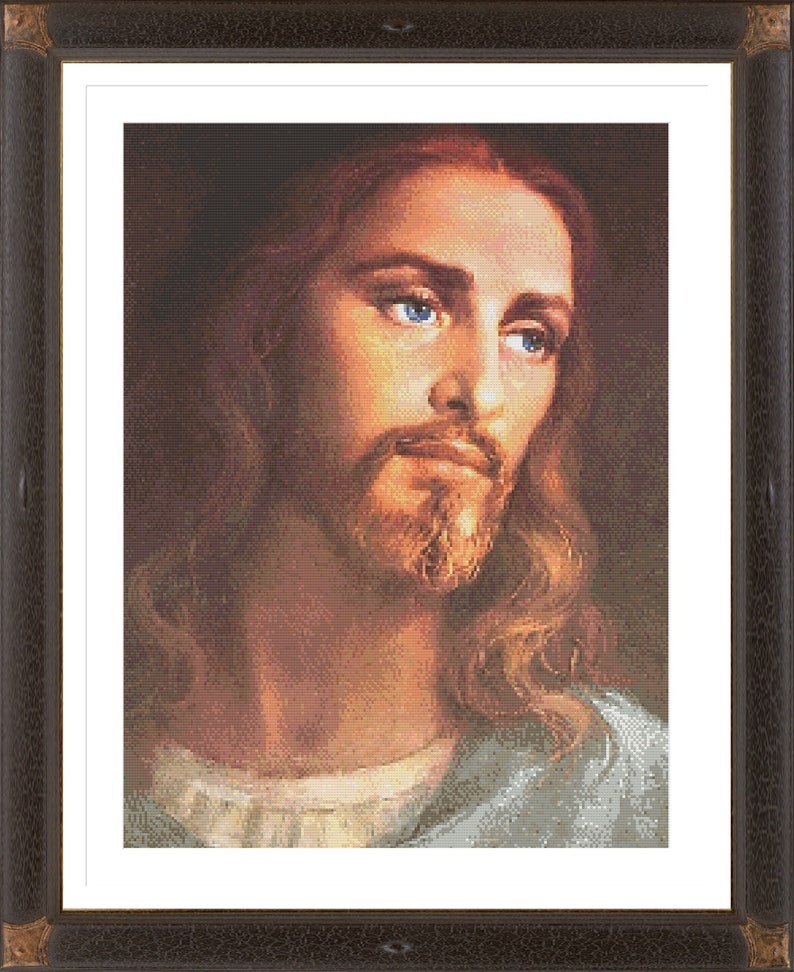 Jesus Christ Cross Stitch Pattern Jesus Portret Cross Stitch - Etsy