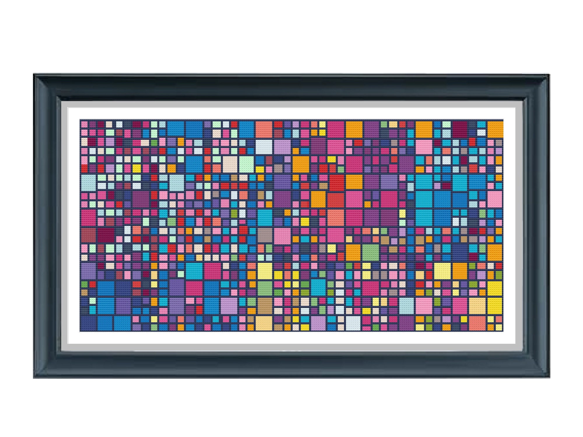 Geometric Cross Stitch Pattern Rainbow Blocks Cross Stitch - Etsy