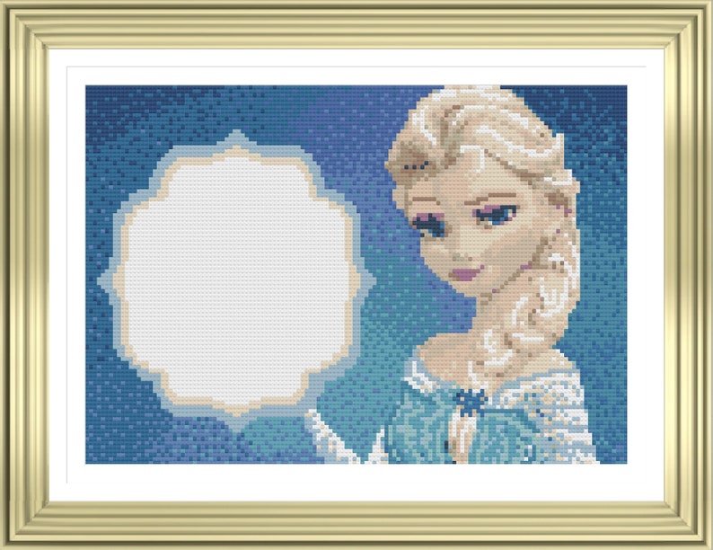 Elsa Cross Stitch Pattern, Frozen Cross Stitch Pattern, Pdf ...