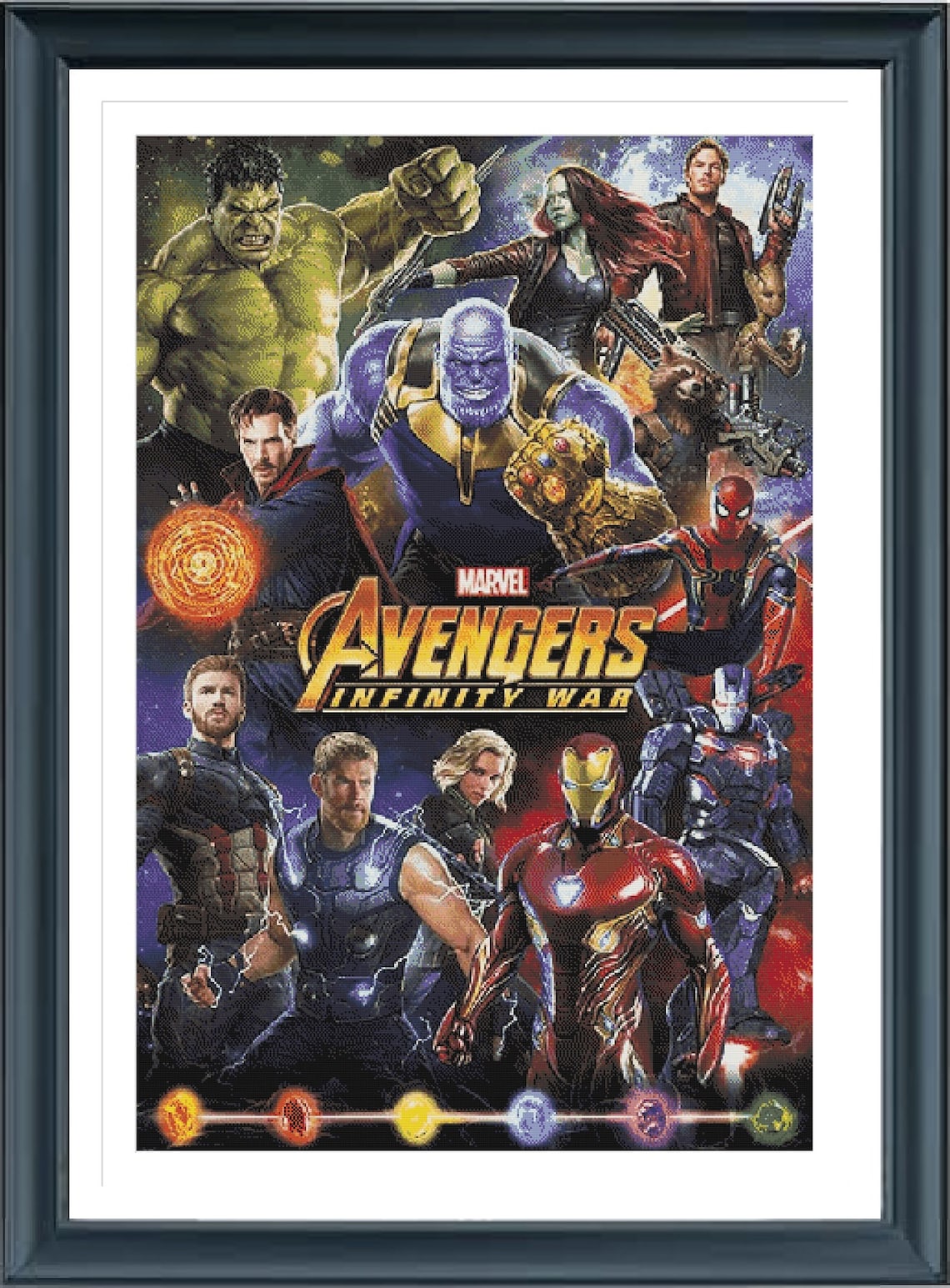 Avengers Cross Stitch Pattern, Avengers Infinity War Cross Stitch ...