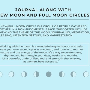 New Moon and Full Moon Journal Moon Planner Pages Printable Digital PDF ...