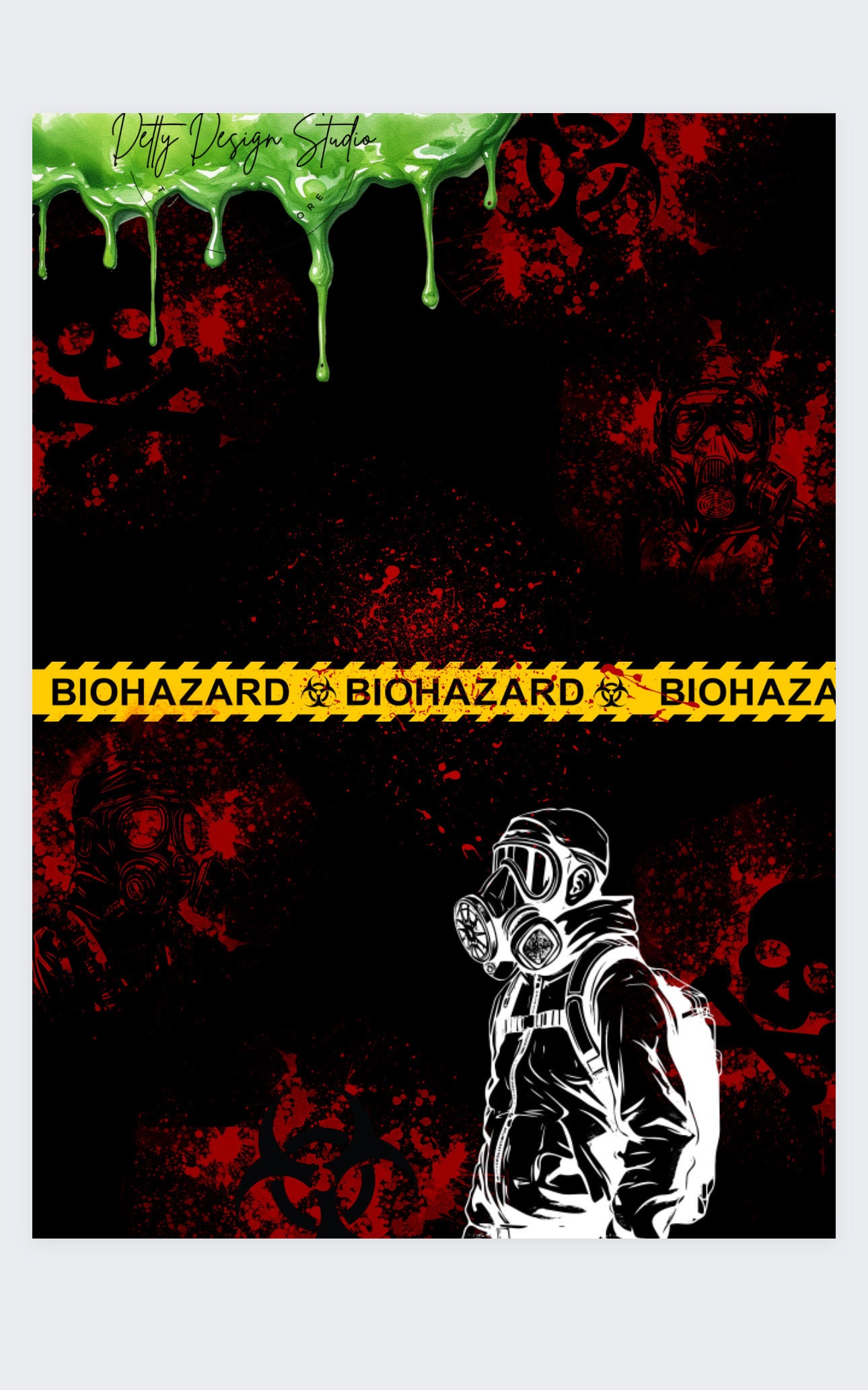Editable Biohazard Birthday Invitation: Horror Party (digital Download ...