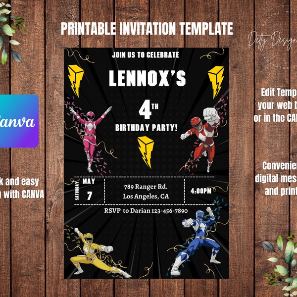 Rangers Invitation - Etsy