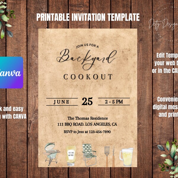 Cookout Invitation - Etsy