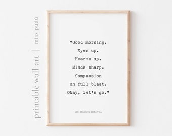 Lin Manuel Miranda Good Morning Eyes Up - Etsy