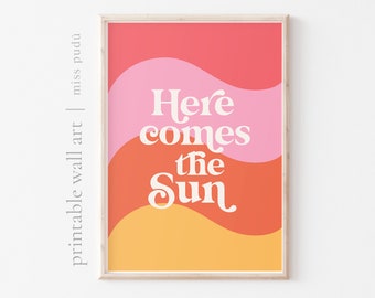 Here Comes the Sun Wall Art | Etsy