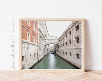 Venice Skyline Print Bridge of Sighs City Posters Venice - Etsy
