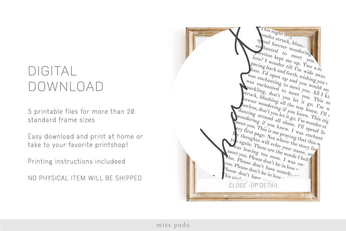 Enchanted Printable Poster. Taylor Swift Wall Art. Lyrics | Etsy