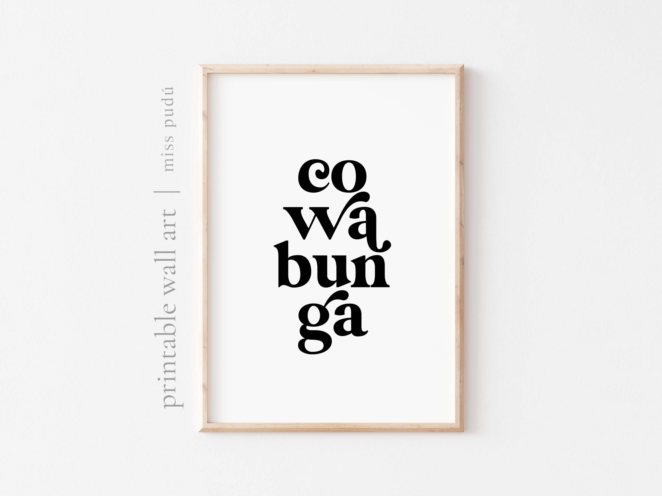 PRINTABLE Cowabunga Poster Surf Wall Art digital Download. - Etsy Australia