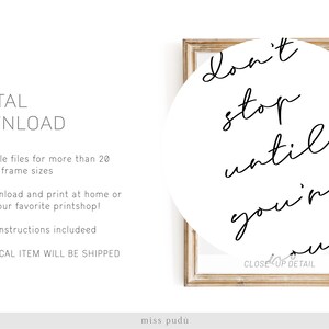 PRINTABLE Don't Stop Until You're Proud Poster | Goals Quote Digital ...