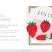 Printable Les Fraises Illustration (pink) | Hand Painted Strawberry ...