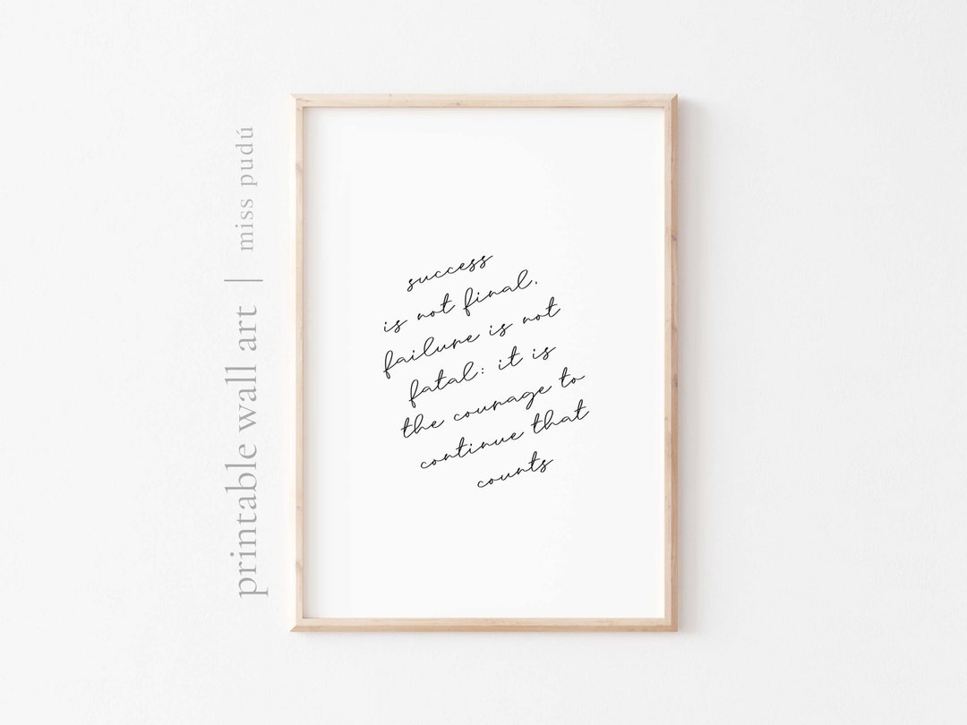 PRINTABLE Courage to Continue Poster | Positive Gallery Wall Art ...