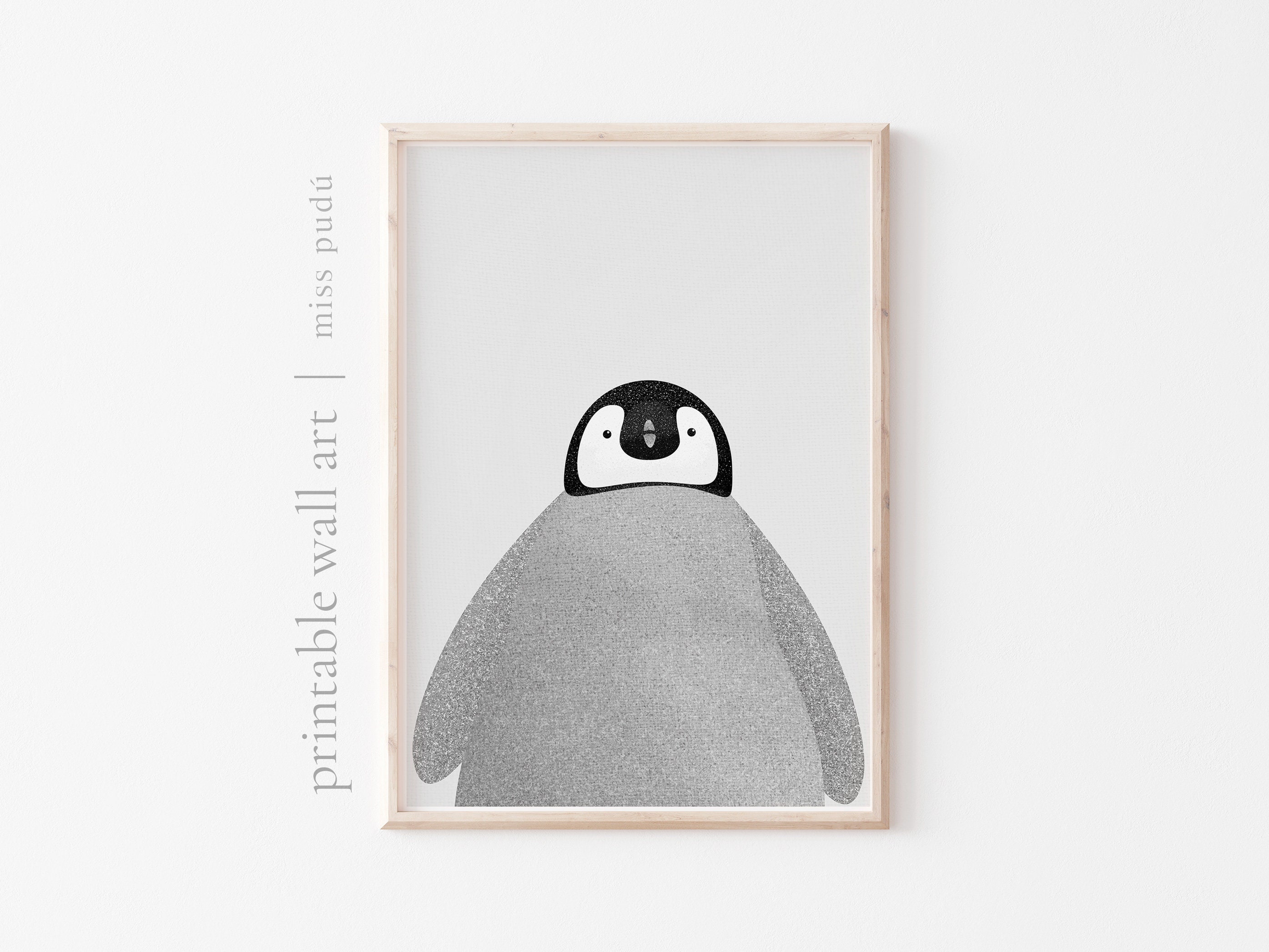 Penguin Illustration Digital Download Black and White Bird - Etsy