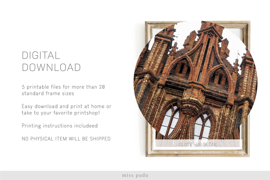 Lithuanian Architecture Poster Digital Download. St. - Etsy