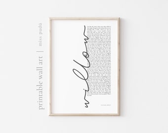 Anti-hero Printable Poster Swiftie Wall Art. TS Lyrics Digital Download ...