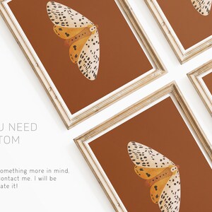 Printable Moth Illustration (digital Download) | Yellow and White ...