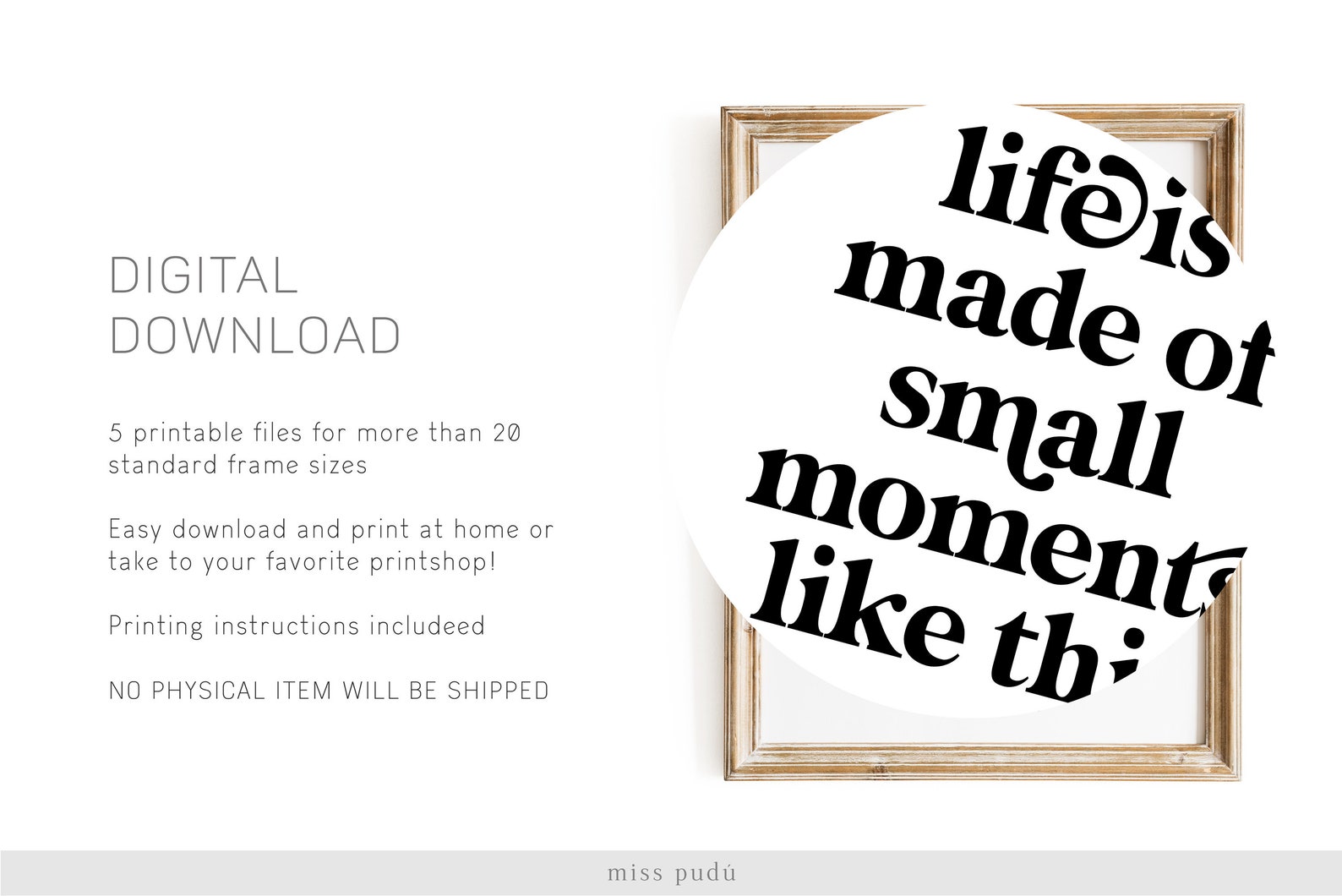 PRINTABLE Life is Made of Small Moments Like This | Positive ...