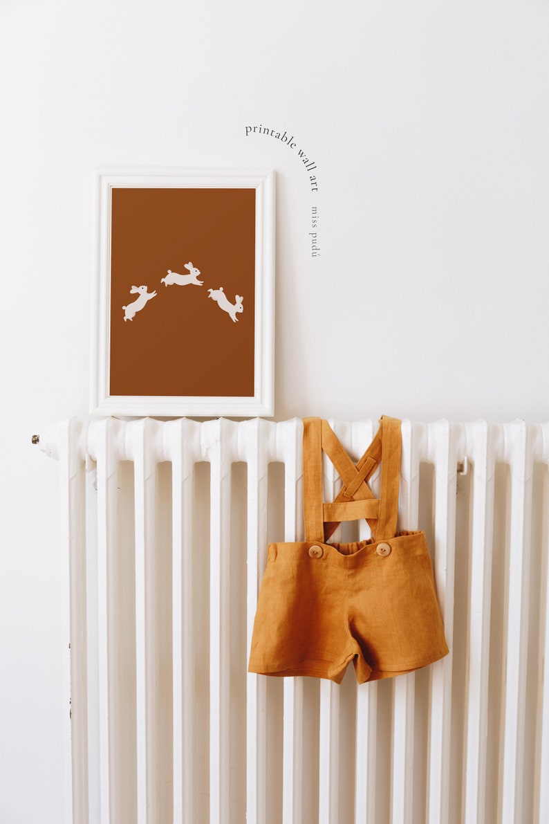 Printable Bunny Illustration. Minimalist Rabbit in the Forest - Etsy