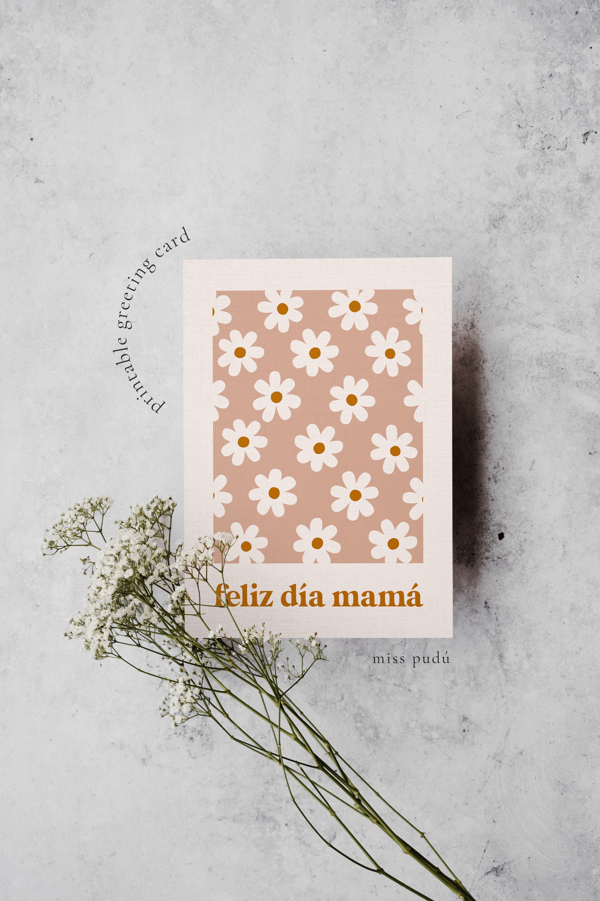 Printable Feliz Día Mamá Card Spanish Mother's Day - Etsy