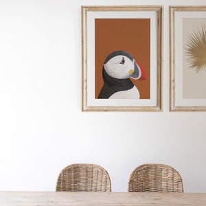 Atlantic Puffin Printable Poster | Bird Illustration Digital Download ...