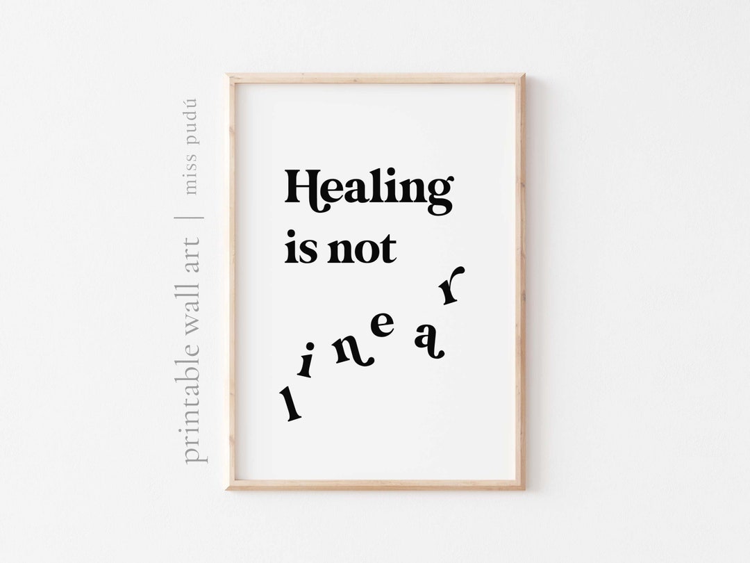 Healing is Not Linear Printable Poster | Mental Health Digital Download ...