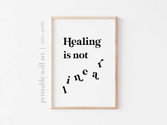 Healing is Not Linear Printable Poster Mental Health Digital - Etsy