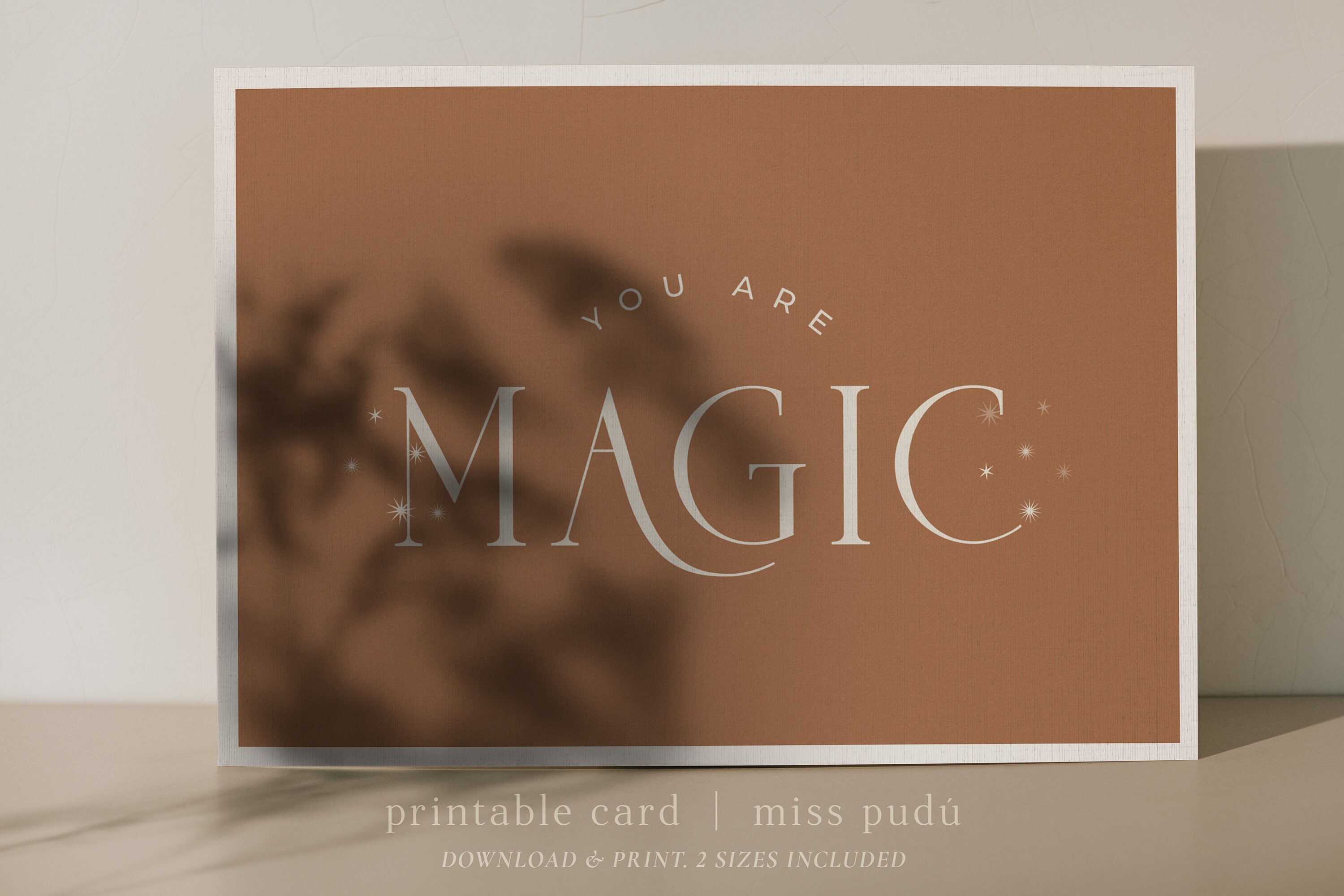 Printable CARD You Are Magic Instant Digital Download. | Etsy