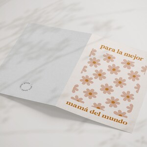 Printable Para La Mejor Mamá Del Mundo Card | Spanish Mother's Day ...