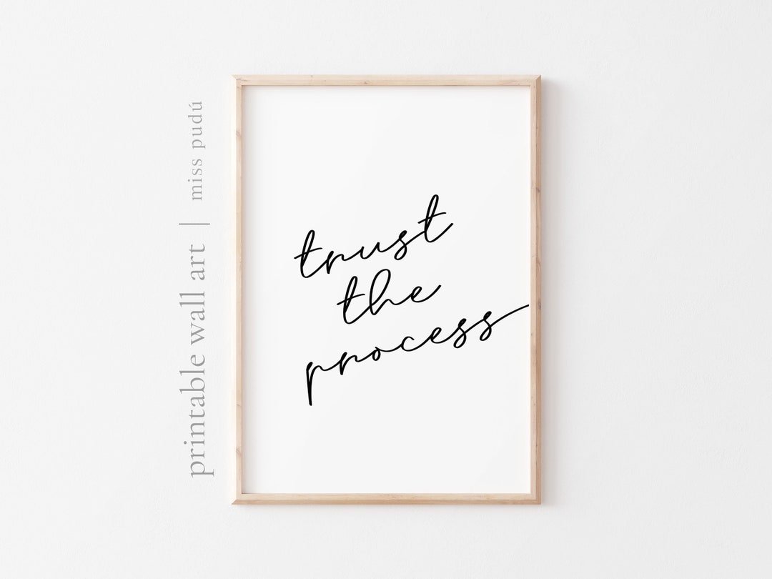 PRINTABLE Trust the Process Poster | Motivational Print (digital ...