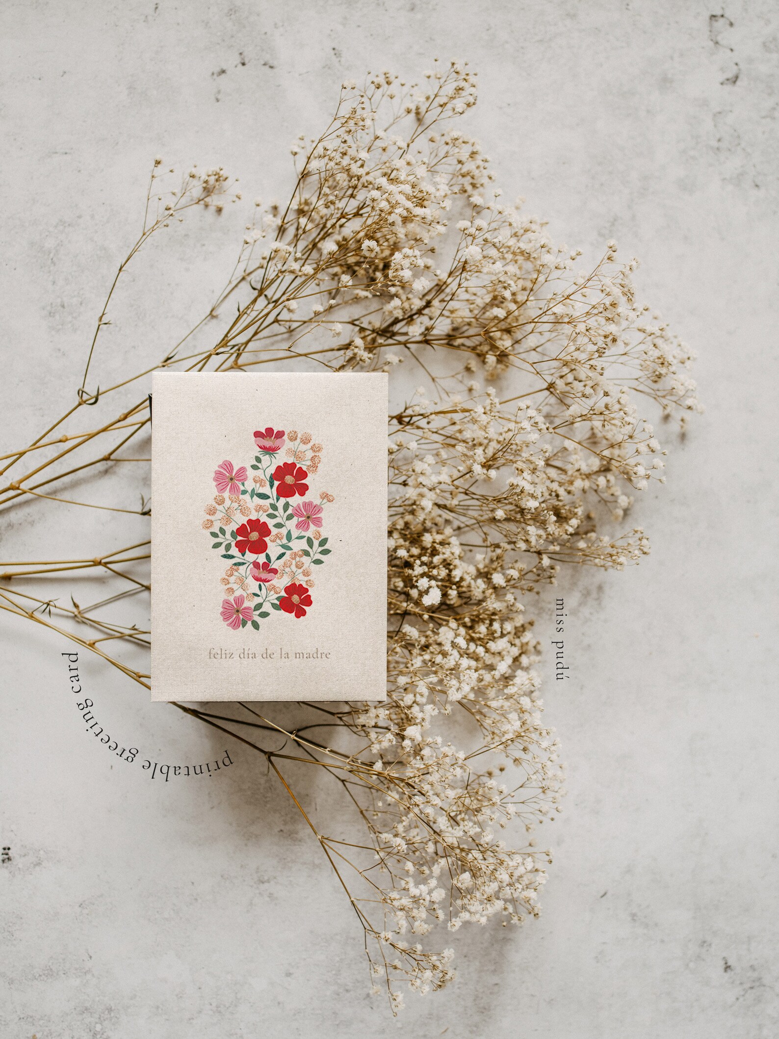 Feliz Día De La Madre Printable Card | Spanish Mother's Day Greeting ...