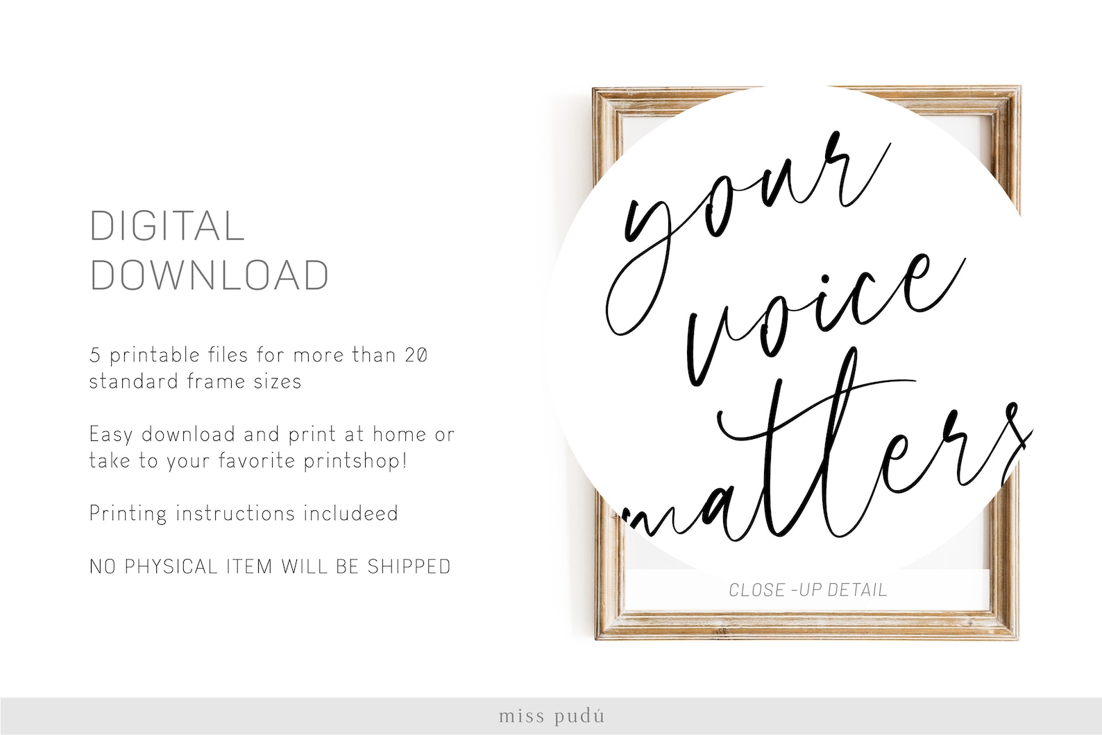 PRINTABLE Your Voice Matters | Motivational Quote Digital Download ...